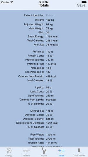Simple TPN - iOS TPN calculator app